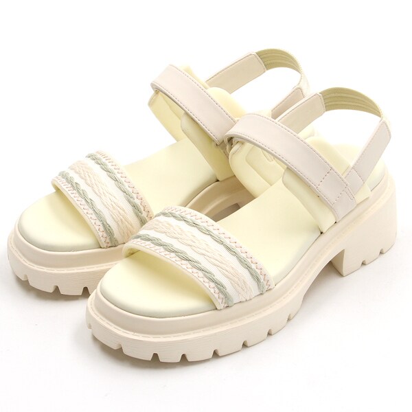 ランバン オン ブルー（LANVIN en Bleu）/トラックソールブレイドストラップサンダル