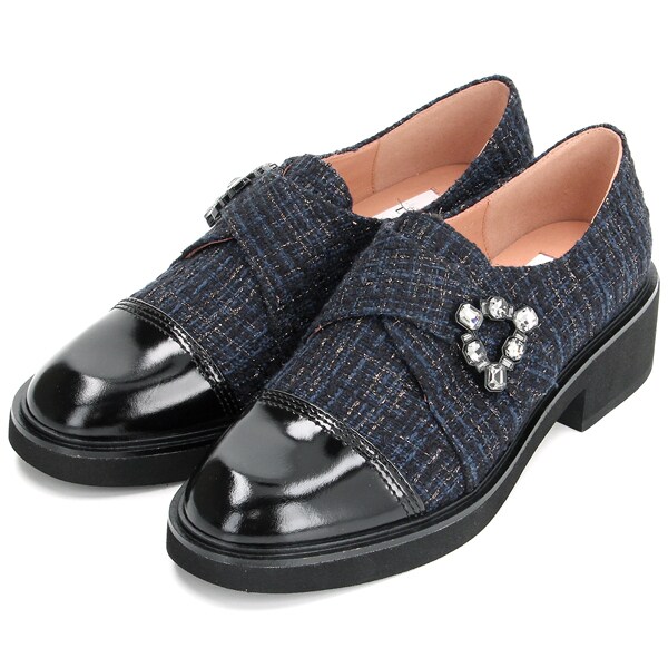 ランバン オン ブルー（LANVIN en Bleu）/ビジューモチーフモンクストラップシューズ