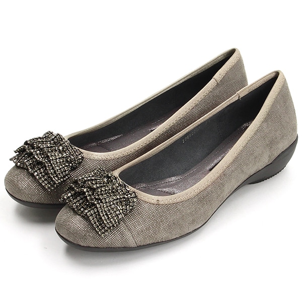 コンポジション9（composition9）/【大きいサイズ】たたみリボンモチーフスタイリッシュコンフォートパンプス