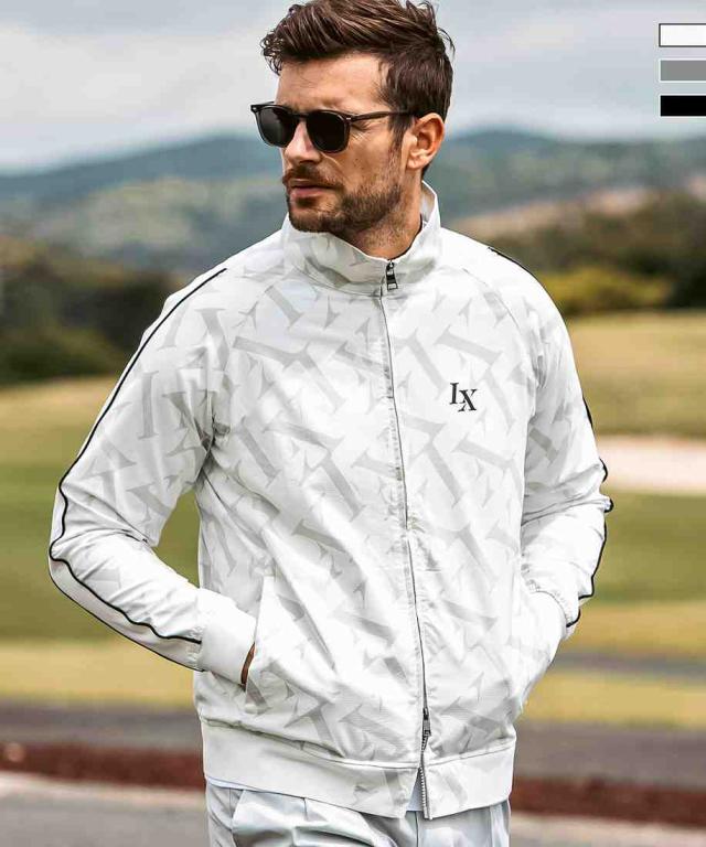 リュクスエイケイエムプラス（LUXEAKMPLUS）/LUXEAKMPLUSゴルフ 総柄ブリーザブルジップブルゾン