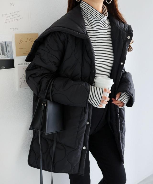 アンドミー/オーバーサイズ 2way キルティング ジャケット