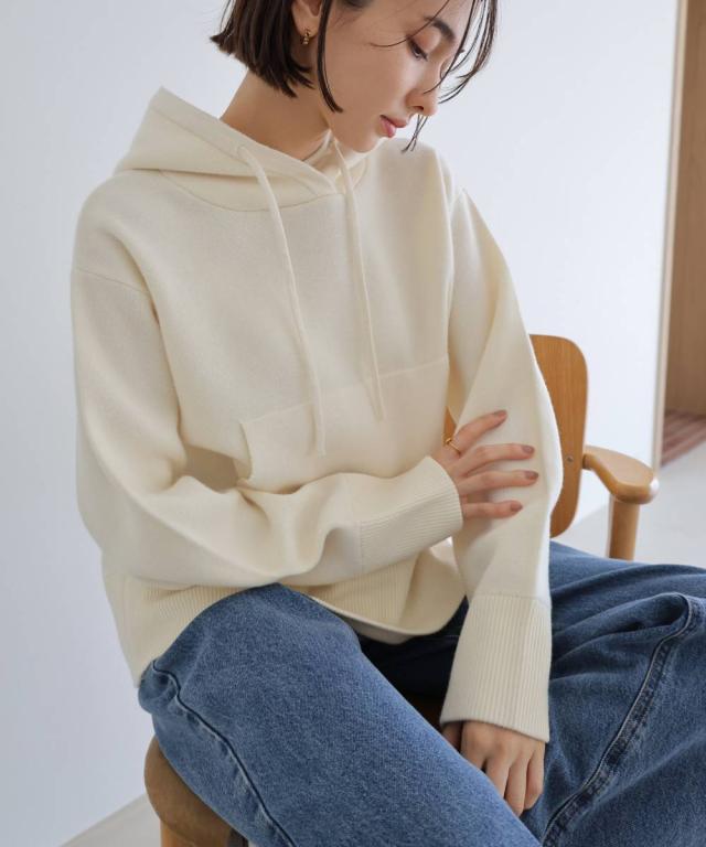 エバーネイビー（evernavy）/フーディ ニット パーカー 長袖 トップス evernavy エバーネイビー