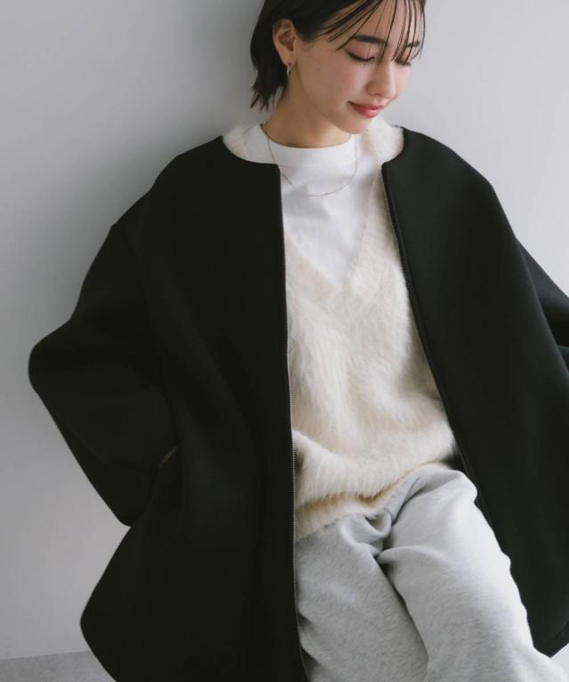 エバーネイビー（evernavy）/ダンボール ミドル コート evernavy エバーネイビー