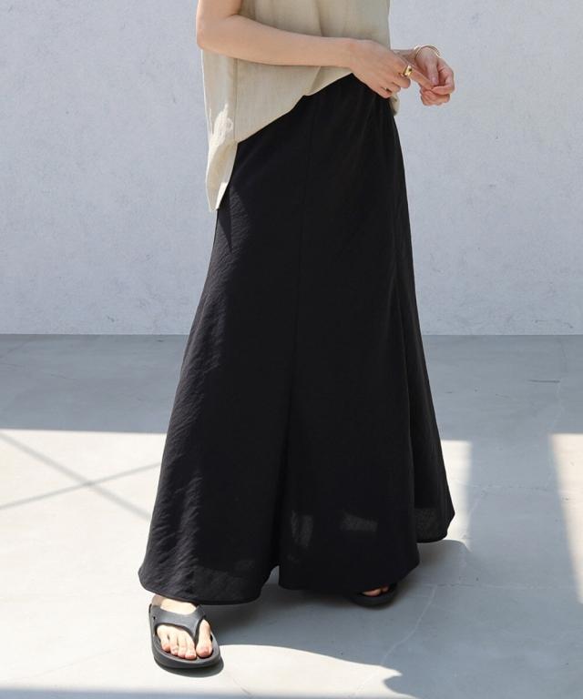 エバーネイビー（evernavy）/リネンブレンド バイアス フレア スカート evernavy エバーネイビー