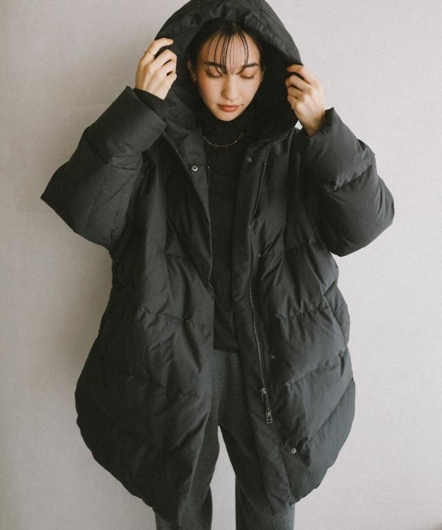 エバーネイビー（evernavy）/ドルマン サイドジップ ダウンジャケット evernavy エバーネイビー