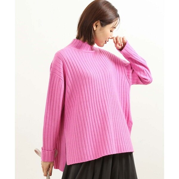 MK ミッシェルクラン（MK MICHEL  ）/【小さいサイズ】ワイドリブチュニック丈ニット/洗える