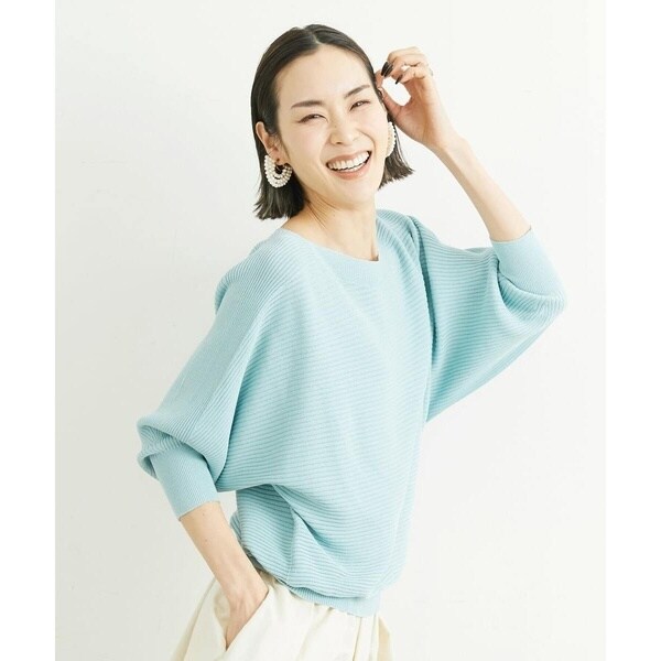 ミッシェルクラン（MICHEL ）/[小さいサイズ]ホールガーメント(R)ドルマンスリーブニット（7分袖/定番人気/新色追加）