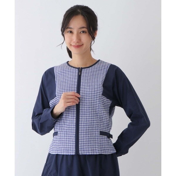 ヒロコビス（hirokobis）/【小さいサイズ/洗える】ギンガムチェックジップアップブルゾン