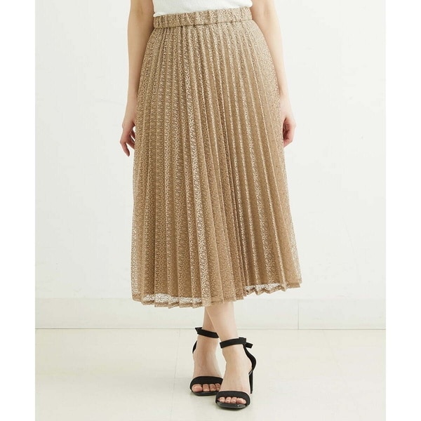 MK ミッシェルクラン/【小さいサイズ】レースプリーツスカート/洗える