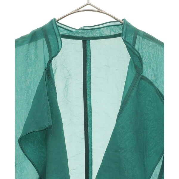 ヒロコビス/【小さいサイズ/洗える】シアーラッフルブラウスジャケット