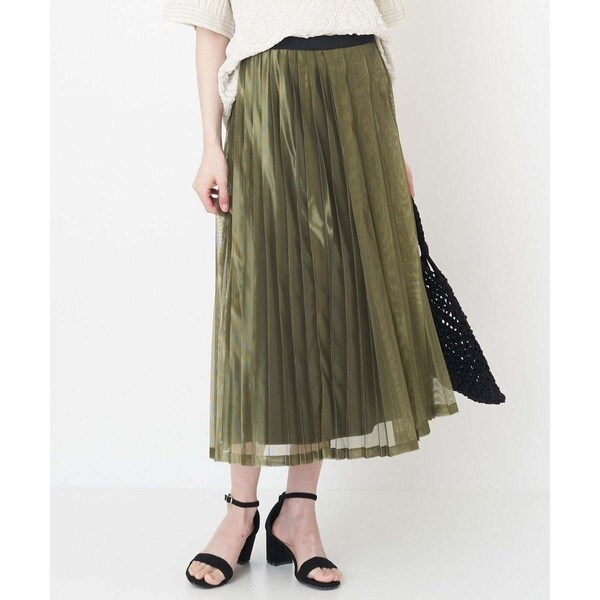 クリスチャンオジャール/シャイニーランダムプリーツスカート