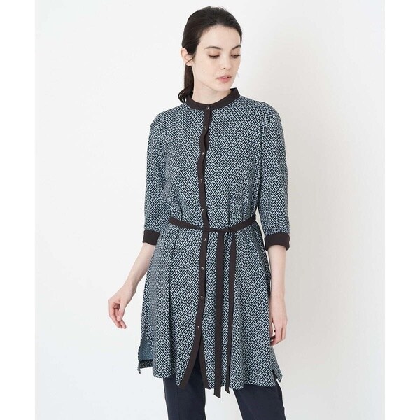 クリスチャンオジャール/ジオメトリックプリントベルト付カットソー