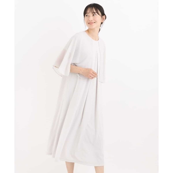 ヒロコビス（hirokobis）/【小さいサイズ/洗える】シフォンケープジョイントワンピース