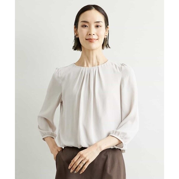 ミッシェルクラン（MICHEL ）/[小さいサイズ]プリーツデザインブラウソー(インナーにおすすめ)