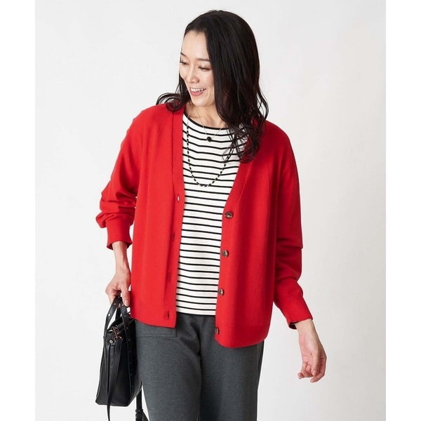 ジョルジュ・レッシュ（ES RECH）/[日本製]ホールガーメント天竺ニットカーディガン