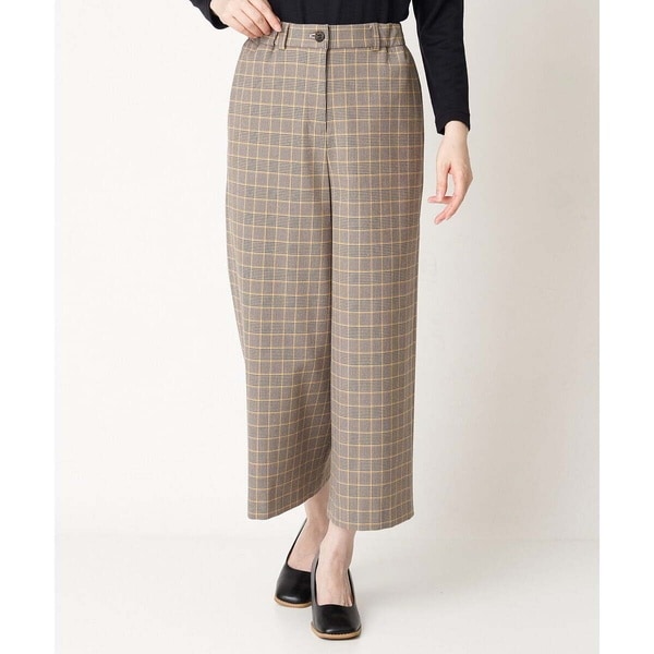ジャンニ・ロ・ジュディチェ（GIANNI LO GIUDICE）/[日本製/洗える]カラーグレンチェックワイドストレートパンツ