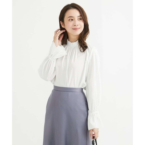 MK ミッシェルクラン（MK MICHEL  ）/【小さいサイズ】シャーリングデザインブラウス/洗える