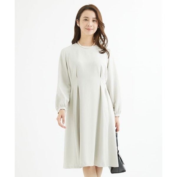 MK ミッシェルクラン（MK MICHEL  ）/【小さいサイズ】ダブルクロスウエストタックワンピース/洗える