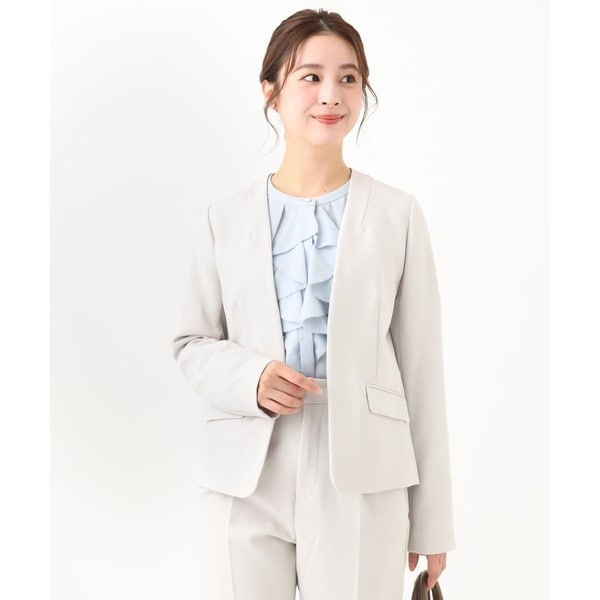 MK ミッシェルクラン（MK MICHEL  ）/【小さいサイズ】カラーレスジャケット/制菌加工/洗える