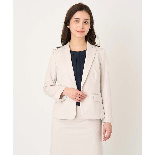 ミッシェルクラン（MICHEL ）/[小さいサイズ]トリコットカノコテーラードジャケット（定番スーツ/背抜き/セットアップ対応）