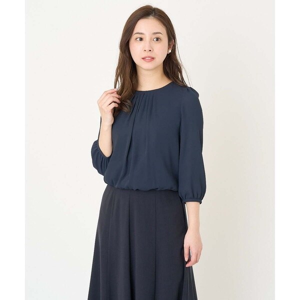 ミッシェルクラン（MICHEL ）/[小さいサイズ]プリーツデザインブラウソー(インナーにおすすめ)