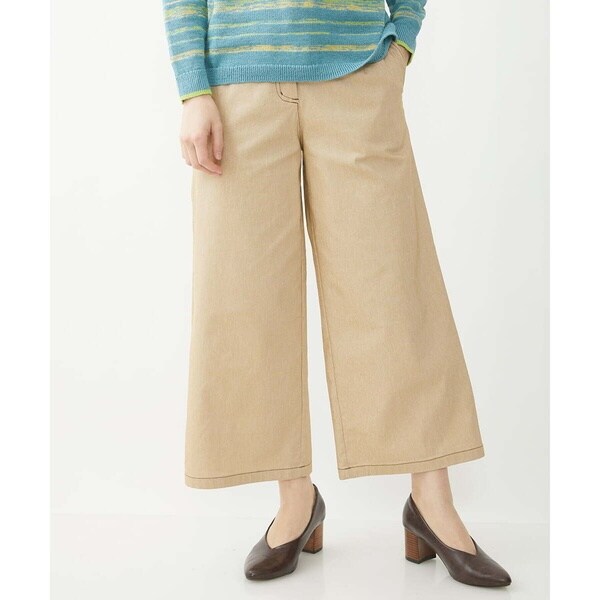 ジャンニ・ロ・ジュディチェ（GIANNI LO GIUDICE）/[セットアップ対応]デニムライクストレッチワイドパンツ