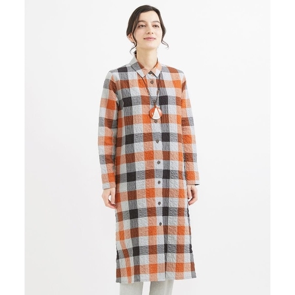 ジャンニ・ロ・ジュディチェ（GIANNI LO GIUDICE）/[日本製]先染めブロックチェックチュニックブラウス