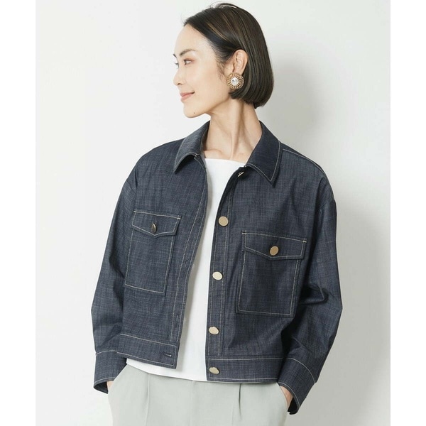 ミッシェルクラン（MICHEL ）/[小さいサイズ]デニムライクブルゾン(季節の変わり目に)