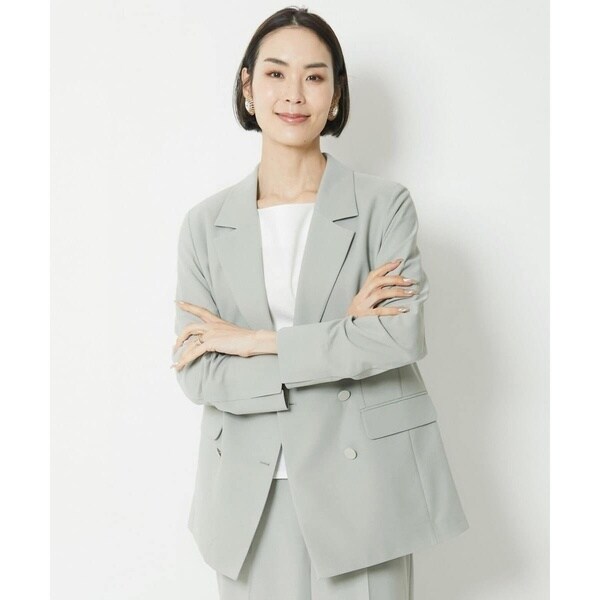 ミッシェルクラン（MICHEL ）/[小さいサイズ]リネンライクテーラードジャケット