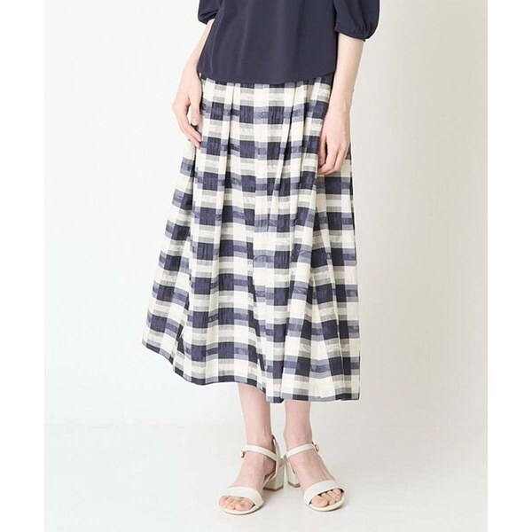 クリスチャンオジャール（christianaujard）/フラワーチェックジャガードスカート