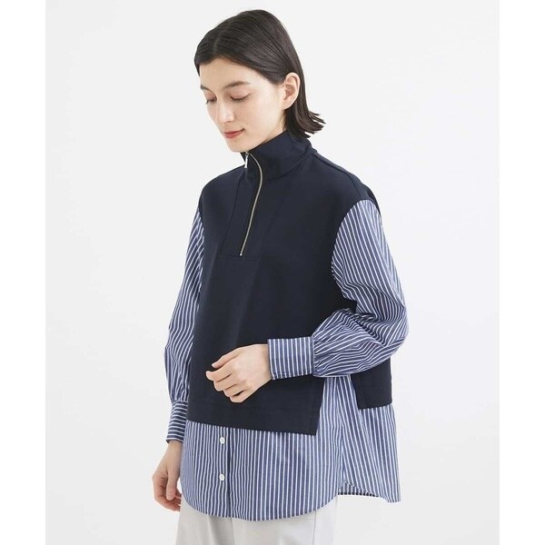 ジョルジュ・レッシュ（ES RECH）/ベストレイヤードストライプシャツ