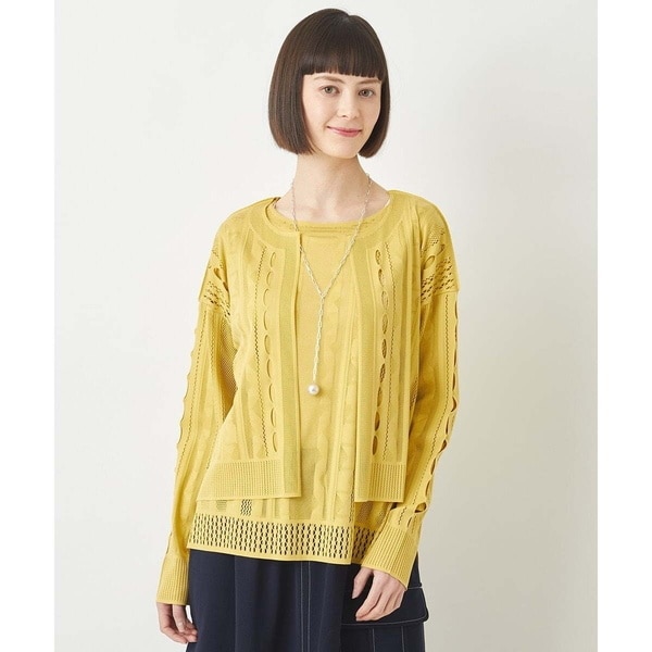 ヒロコビス（hirokobis）/【小さいサイズ/洗濯機で洗える】プリモーディアルニットカーディガン