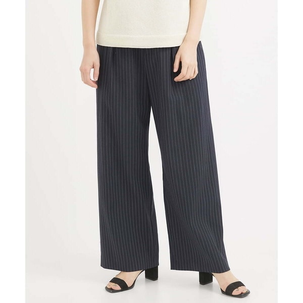 ジョルジュ・レッシュ（ES RECH）/[日本製/セットアップ対応]リネンピンストライプワイドパンツ