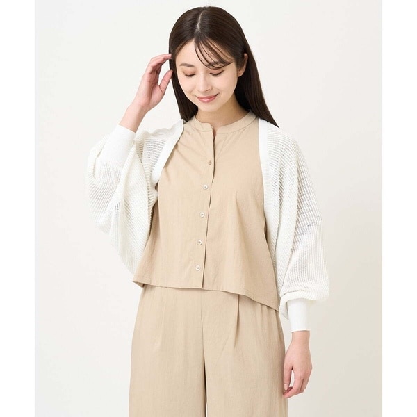 MK ミッシェルクラン（MK MICHEL  ）/【小さいサイズ】レーシー編みモモンガニットカーディガン/洗える