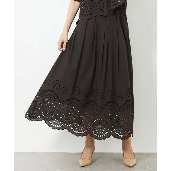 ミッシェルクラン（MICHEL ）/[小さいサイズ]コットンスカラップレーススカート(セットアップ対応)