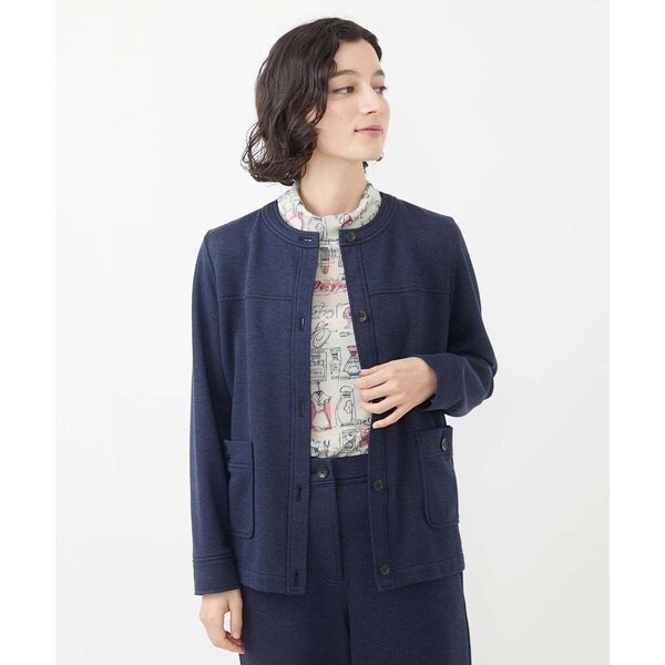 ジャンニ・ロ・ジュディチェ（GIANNI LO GIUDICE）/[セットアップ対応]デニムジャージノーカラージャケット