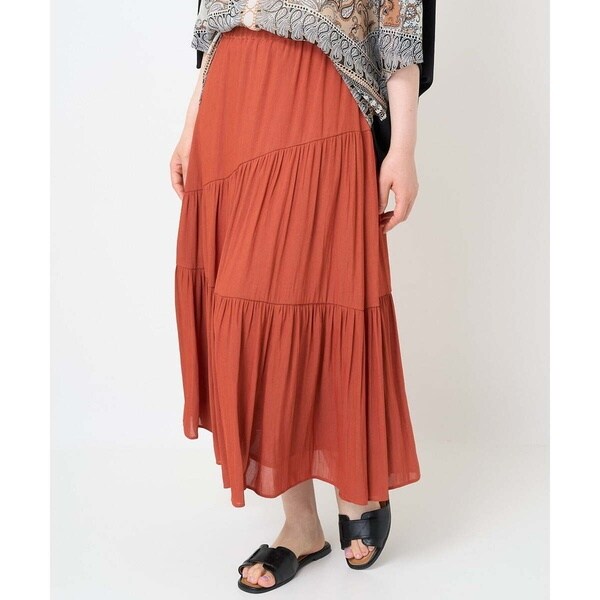 クリスチャンオジャール（christianaujard）/【接触冷感・ドライタッチ】ウエストゴムティアードスカート