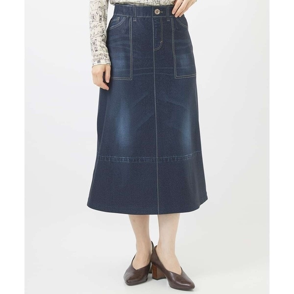 ジャンニ・ロ・ジュディチェ（GIANNI LO GIUDICE）/[リバーシブル]微起毛デニム両面プリントスカート