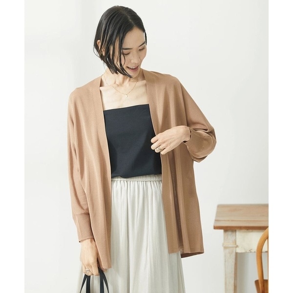 ミッシェルクラン（MICHEL ）/[小さいサイズ]ドルマンスリーブロングカーディガン