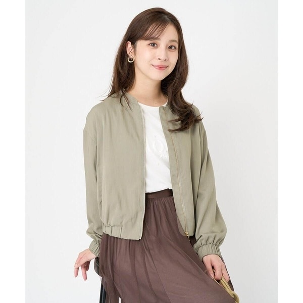 MK ミッシェルクラン（MK MICHEL  ）/【小さいサイズ】シボツイルMA−1ブルゾン/洗える