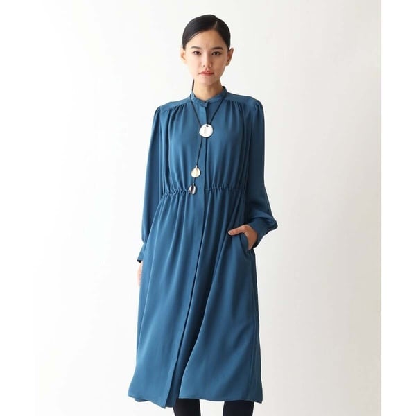 ヒロコビス（hirokobis）/【小さいサイズ】ソフトサテンウエストドロストワンピース /洗濯機で洗える