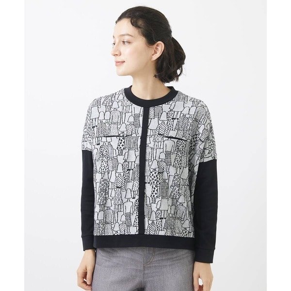 ジャンニ・ロ・ジュディチェ（GIANNI LO GIUDICE）/[日本製]うしろ姿柄ジャガードカットソープルオーバー