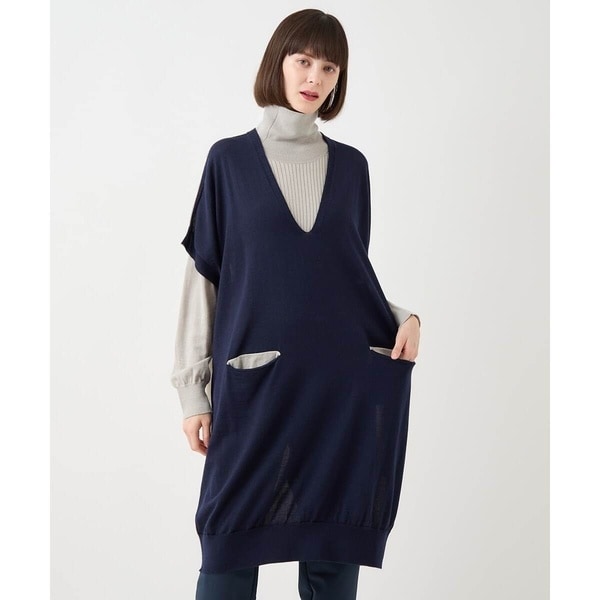 ヒロコビス（hirokobis）/【小さいサイズ】ホールガーメントリブニットジレ