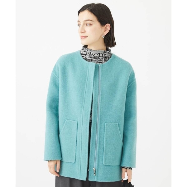 ジョルジュ・レッシュ（ES RECH）/レスクウールリバーノーカラーミドルジャケット