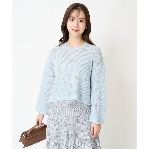 MK ミッシェルクラン（MK MICHEL  ）/【小さいサイズ】スパンコールmixショート丈ニット/洗える