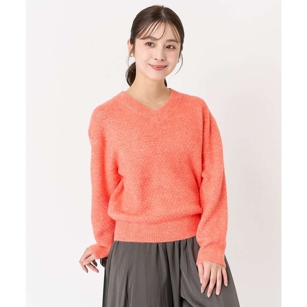 MK ミッシェルクラン（MK MICHEL  ）/【小さいサイズ】ポコポコVネックニット/洗える