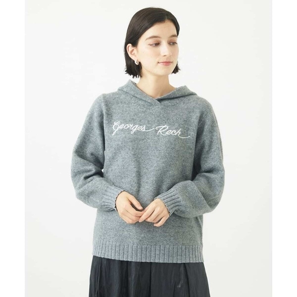 ジョルジュ・レッシュ（ES RECH）/ロゴ刺繍フーディニット