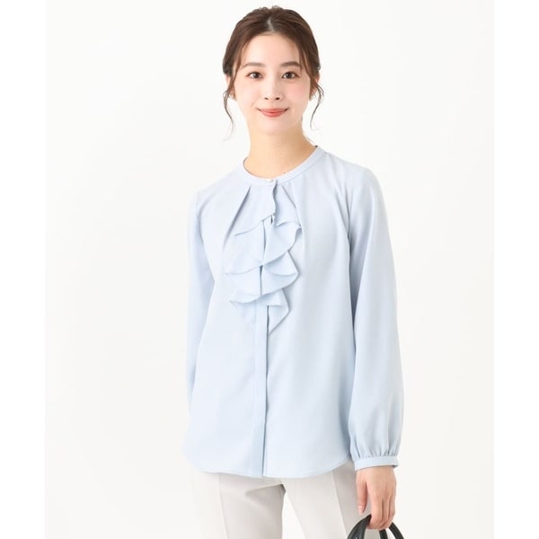 MK ミッシェルクラン（MK MICHEL  ）/【小さいサイズ】フロントフリルディティールブラウス/洗える