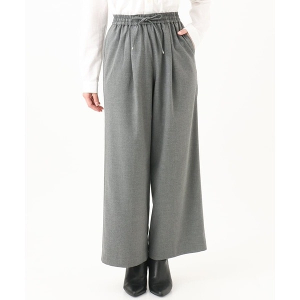 MK ミッシェルクラン（MK MICHEL  ）/【小さいサイズ】裏起毛ワイドストレートプルオンパンツ/洗える