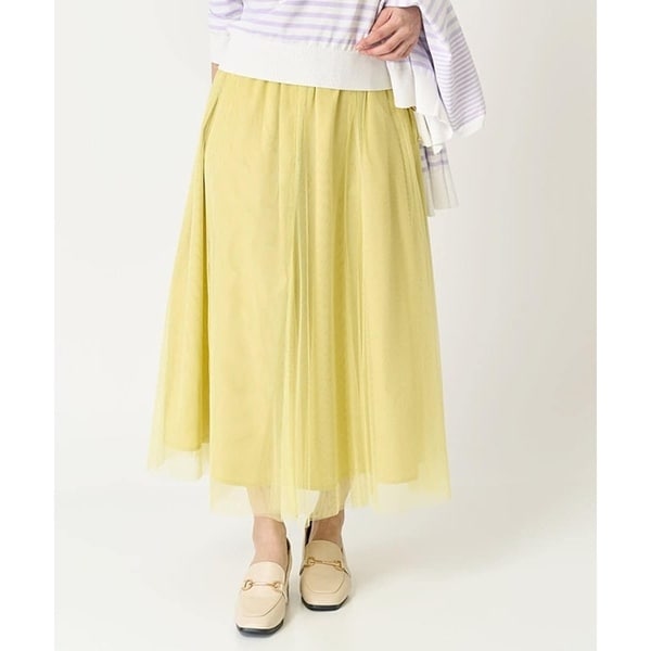 MK ミッシェルクラン（MK MICHEL  ）/【小さいサイズ】タフタチュールリバーシブルスカート/洗える